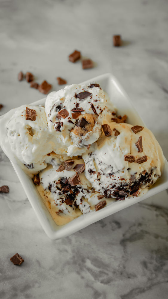 Hjemmelaget cookie dough-iskrem