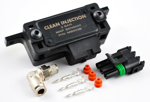 3 bar map sensor GM mount bracket 1/8npt Connector push lock Kit ...