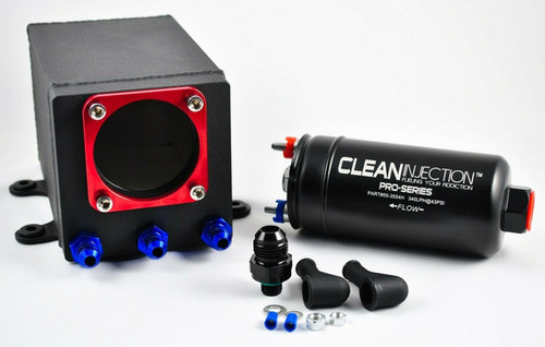 Clean Injection 340LPH Pump with -8AN FEED -6AN RETURN Fuel Pump surge ...