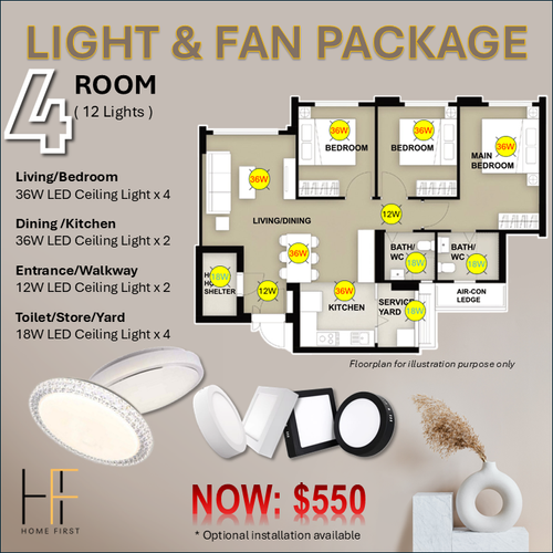 4 Room BTO Package - 12 Lights | Home First