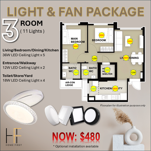 3 Room BTO Package - 11 Lights | Home First