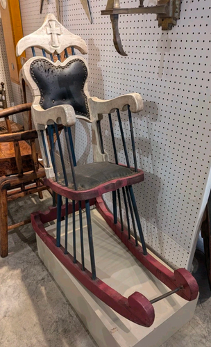 1800's Unique Gothic Folk Art Throne Rocking Chair Handcrafted for ...