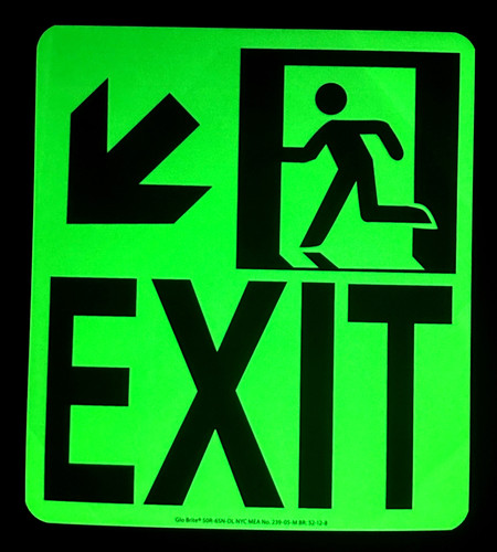 Intermediate Exit Sign Diagonal Arrow Down Left | Suma Industries