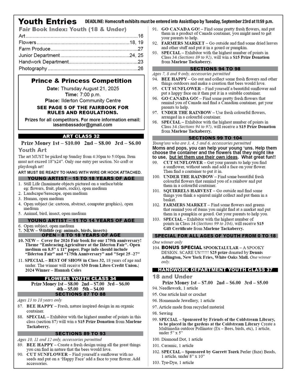 Fairbook 2026 | Ilderton Fair
