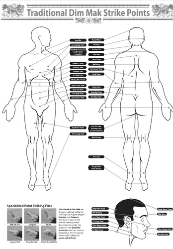 Poster: Traditional Dim Mak Strike Points | SHEN MARTIAL ARTS