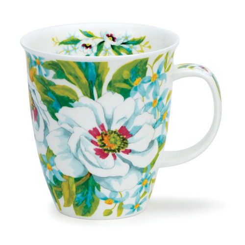 Nevis White Anemones - Blue | Dunoon Mugs USA