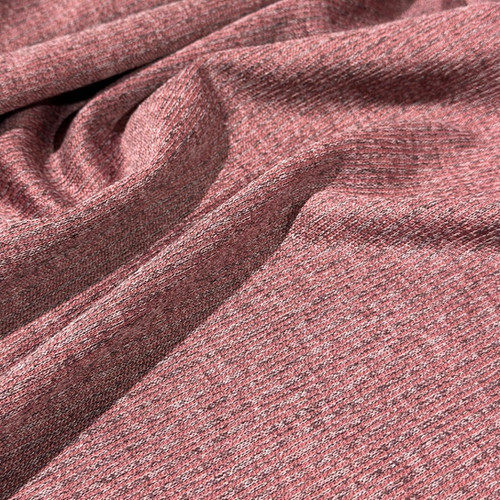 Malha tricô canelada rose mescla | Mega Malhas