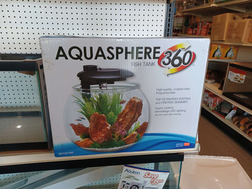 Aquasphere 360- 14 gallon fish tank | Critters Pet Shop