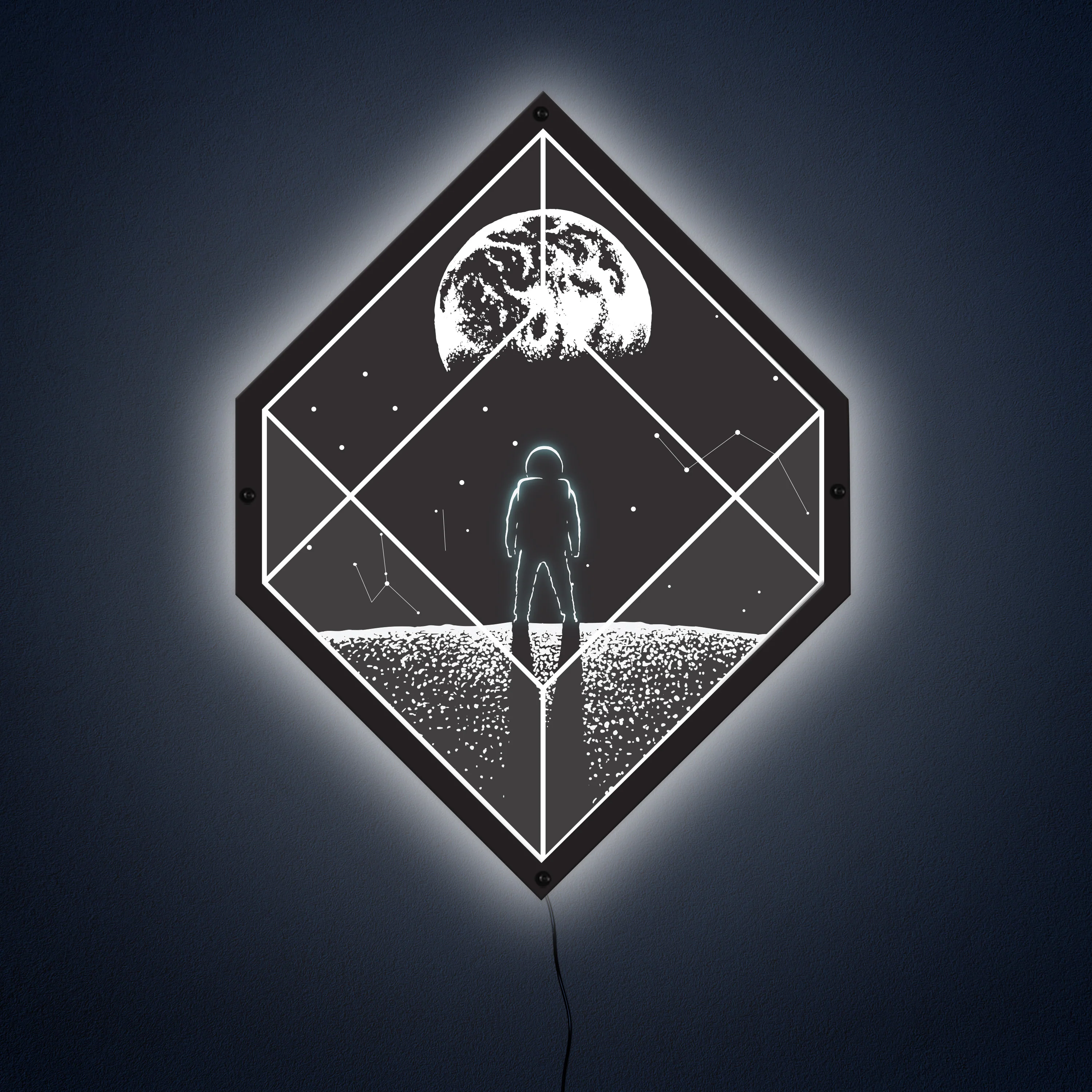 Astronaut in Space LED Light Up Sign | Webb Depot