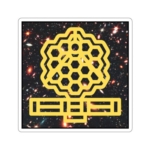 Die-Cut Sticker Decal - Gold Outline - James Webb Space Telescope NASA ...