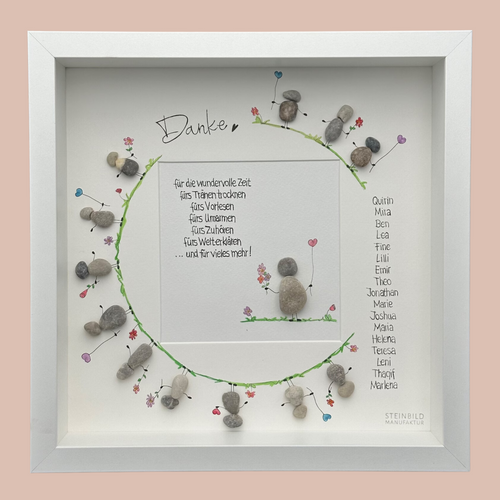 Steinbild - Abschied Kindergarten - Danke | Steinbildmanufaktur