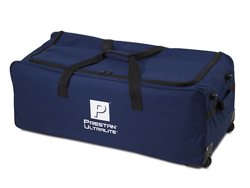 Blue Deluxe Carry Bag on wheels with retractable pull handle for ...