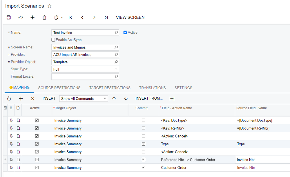 Acumatica Import and Export Scenarios Tips and Tricks