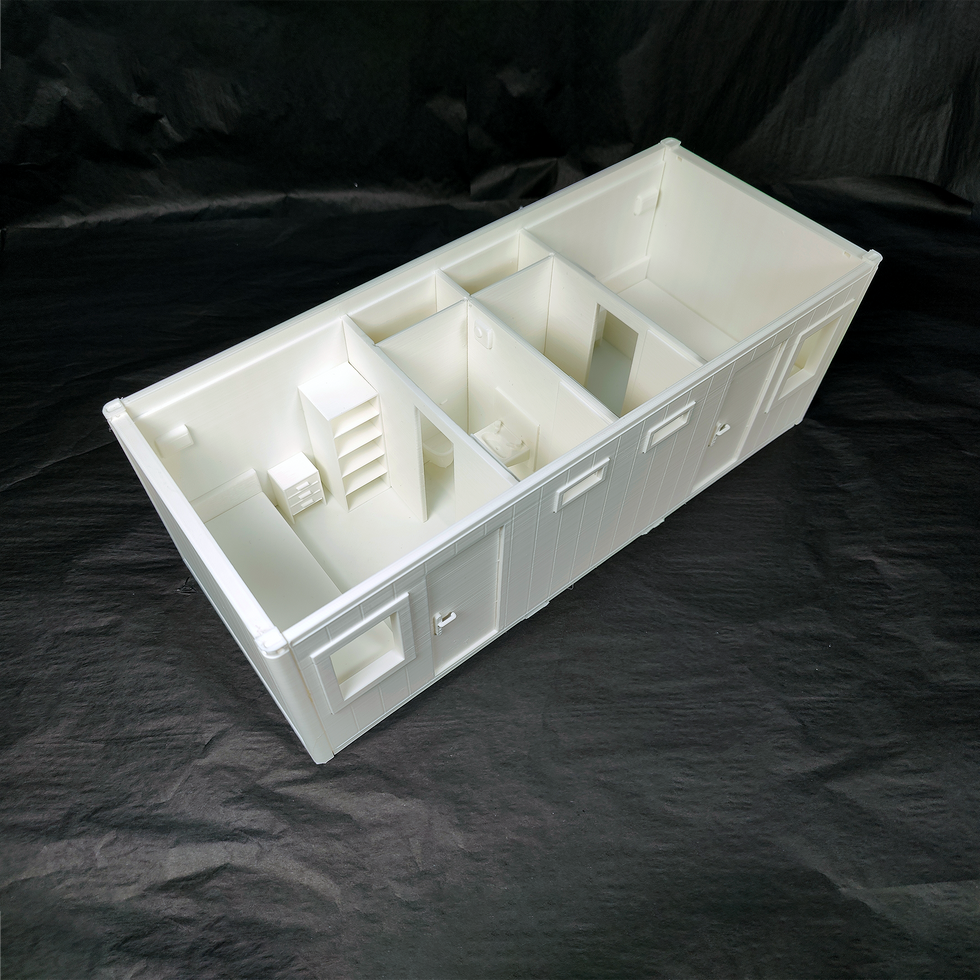 3D Printed Scale Model of Innovative Anti Vandal Sleeper Cabin for ...