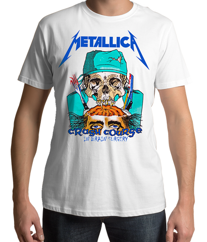 Metallica - Crash Course In Brain Surgery Vintage (White T-Shirt ...