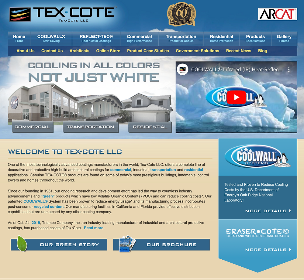 TEX•COTE® Unveils Redesigned Website And Touchscreen At GreenBuild 2009