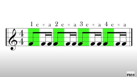 single eighth note upside down