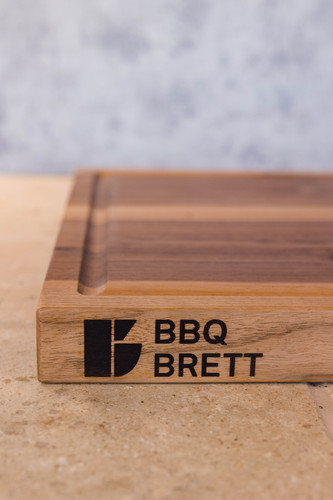 BBQ BRETT groß 60x40x4cm Amerikanische Nuss | Brecki´s BBQ