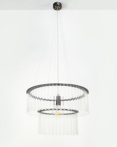 Maria SC test tubes chandelier in black | Pani Jurek Transfer