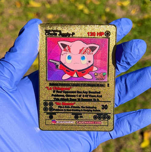 Jigglypuff “Cholo” Gold Pokemon Metal Cards