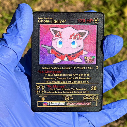 Jigglypuff “Cholo” Black Pokemon Metal Cards
