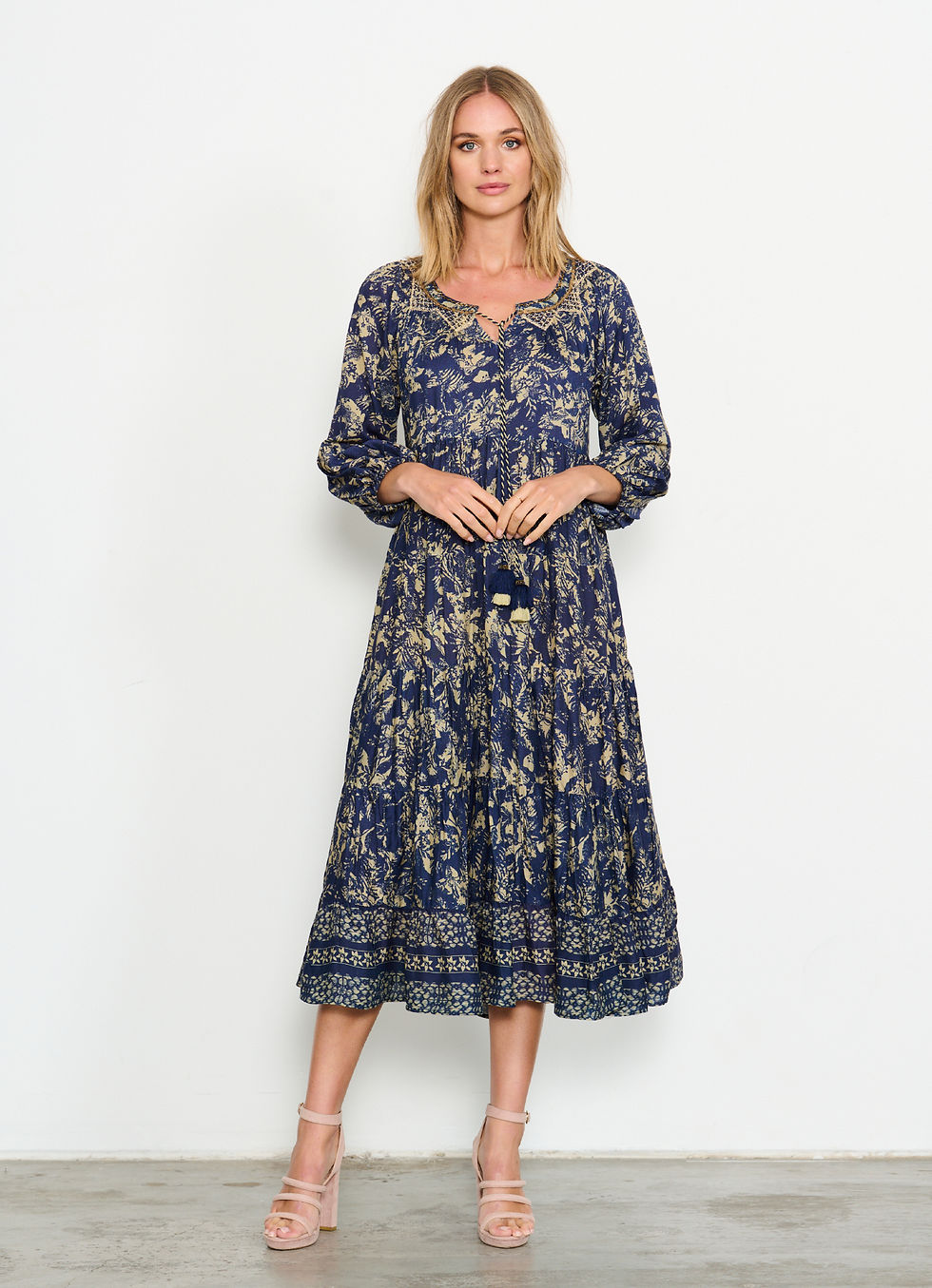 Hand Stitch Work Dress in Print | holmesandfallon