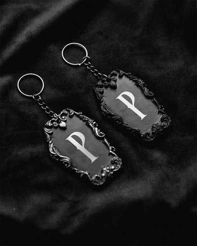 Personalised Ornate Coffin Gothic Keyrings | House of Persephone