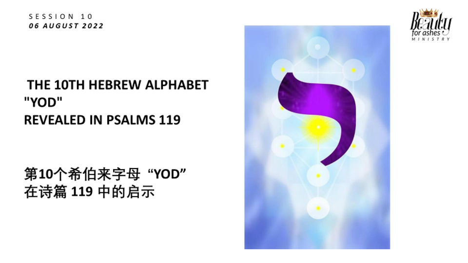 THE 10TH HEBREW ALPHABET "YOD" REVEALED IN PSALMS 119 [Sermon Note]
