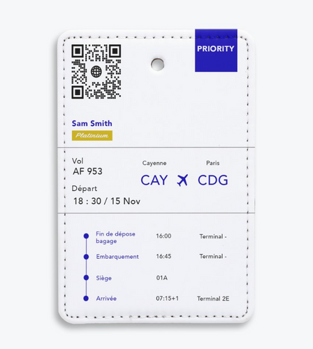 ETIQUETTE POUR BAGAGE CAY / CDG | Label Guyane Shop