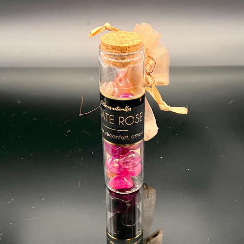 FIOLE PIERRE NATURELLE AGATE ROSE | Label Guyane Shop
