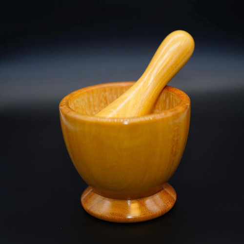 MORTIER ET PILON BOIS SAINT MARTIN JAUNE | Label Guyane Shop