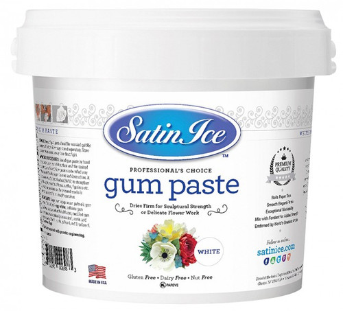 Satin Ice Gum Paste White 2lbs | bakeworld