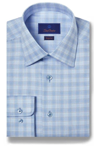 Blue & Sky Exploded Check Dress Shirt Regular | Gregory Jacobs Clothier