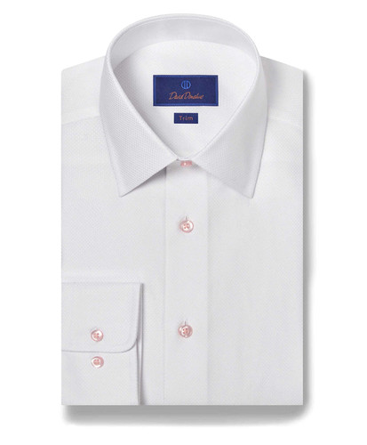 White Textured Dobby Dress Shirt | Gregory Jacobs Clothier
