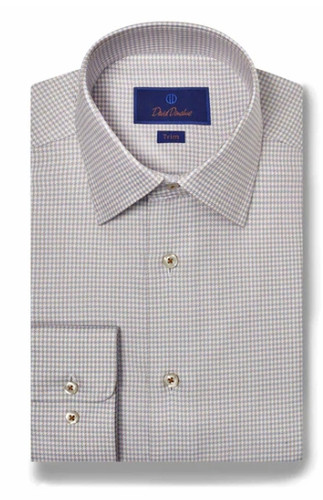 Sky & Dune Twill Check Dress Shirt Trim | Gregory Jacobs Clothier