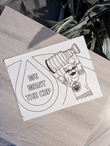 Oilers Coloring Page #1 | Illustrious Interior