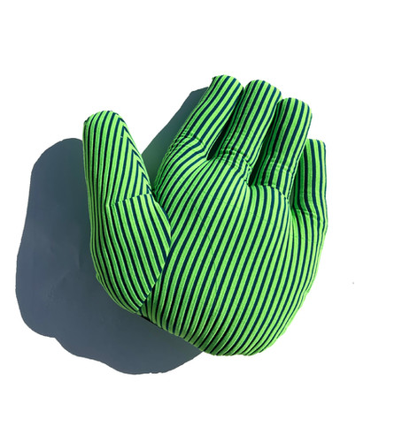 Fabric object "Hand"S size Neon green | PORTRAIT LAB