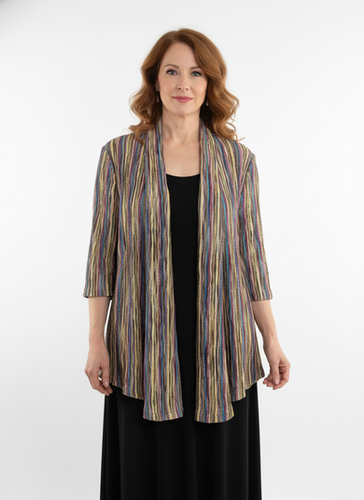 Artisan Stripe Draped Jacket | Odeon By Kris