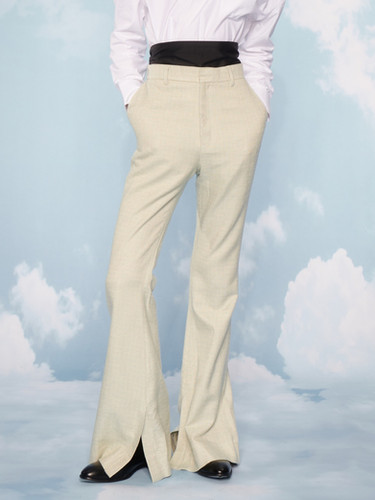 Mint Green Tweed Tree Pants | DEMO