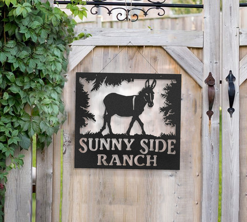 Donkey Metal Farm Sign | Langley Metal Works