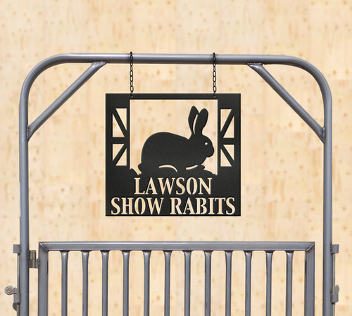 Show Rabbit Metal Sign | Langley Metal Works