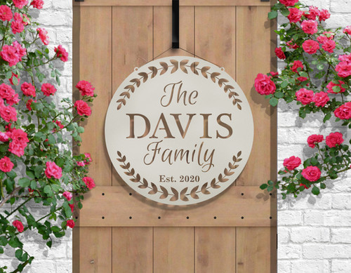 Family Established Date | Modern Front Entry Welcome Sign ...