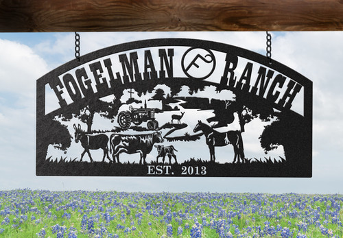 Custom Steel Farm or Ranch Sign | Langley Metal Works