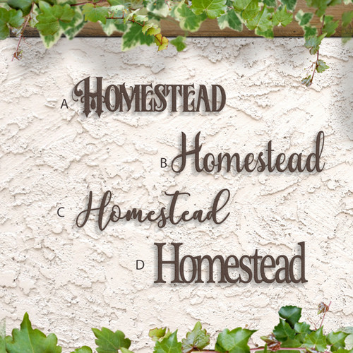 Homestead Metal Word Sign, Home Decor | Langley Metal Works