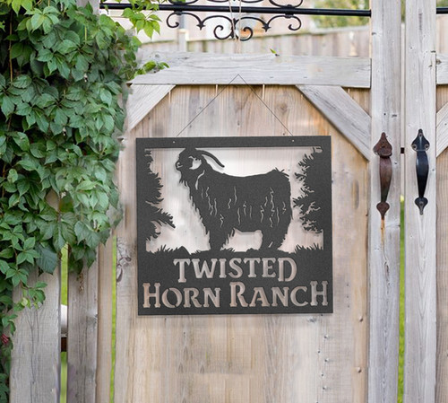 Angora Goat Metal Farm Sign | Langley Metal Works