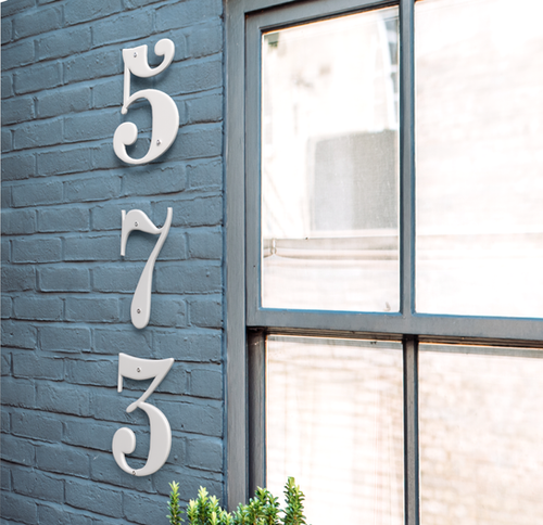 Classic Font Individual Metal Address Numbers | Langley Metal Works