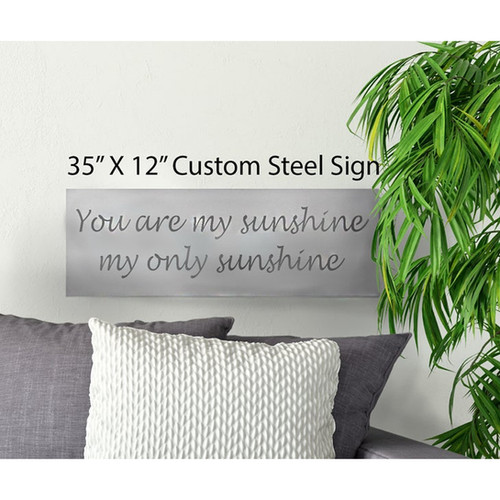 Your Text Custom Personalized Metal Sign 35 inch x 12 inch | Langley ...