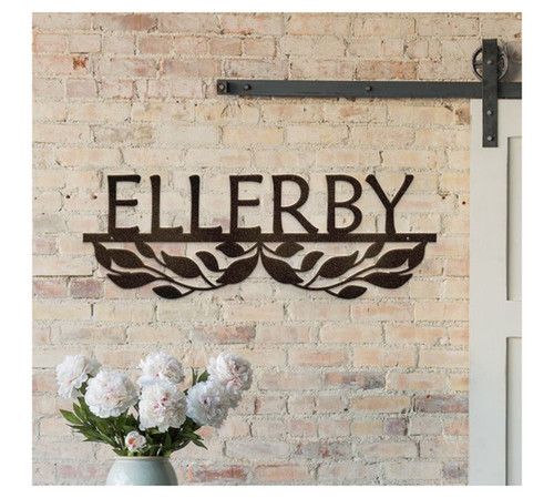 Personalized Metal Name Plaque, Steel Cut Decoration | Langley Metal Works