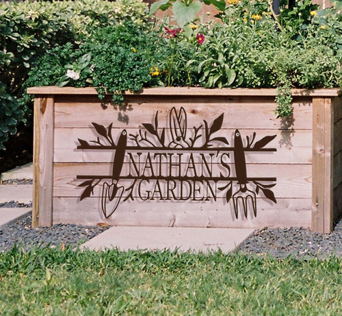 Metal Garden and Yard Custom Sign | Langley Metal Works