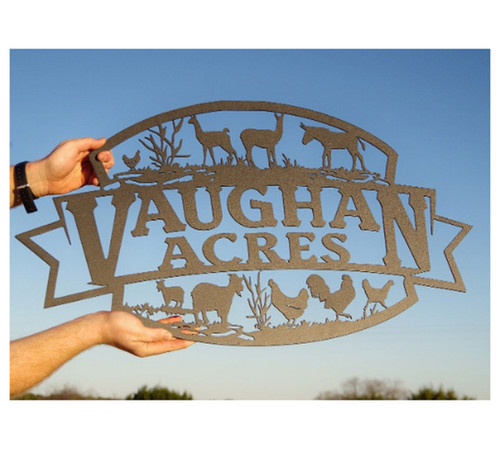 Custom Metal Farm Sign, Personalized Farm Animal Sign LMW-16-10 ...